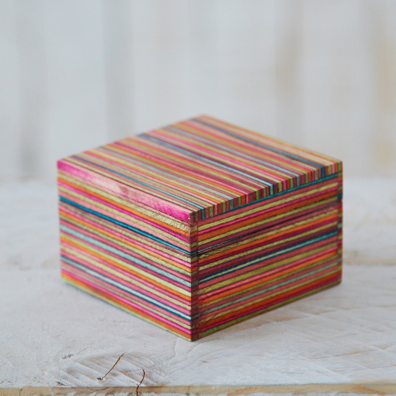 Multicoloured Mango Wood Trinket Box Jewelry Box Keepsake - Etsy