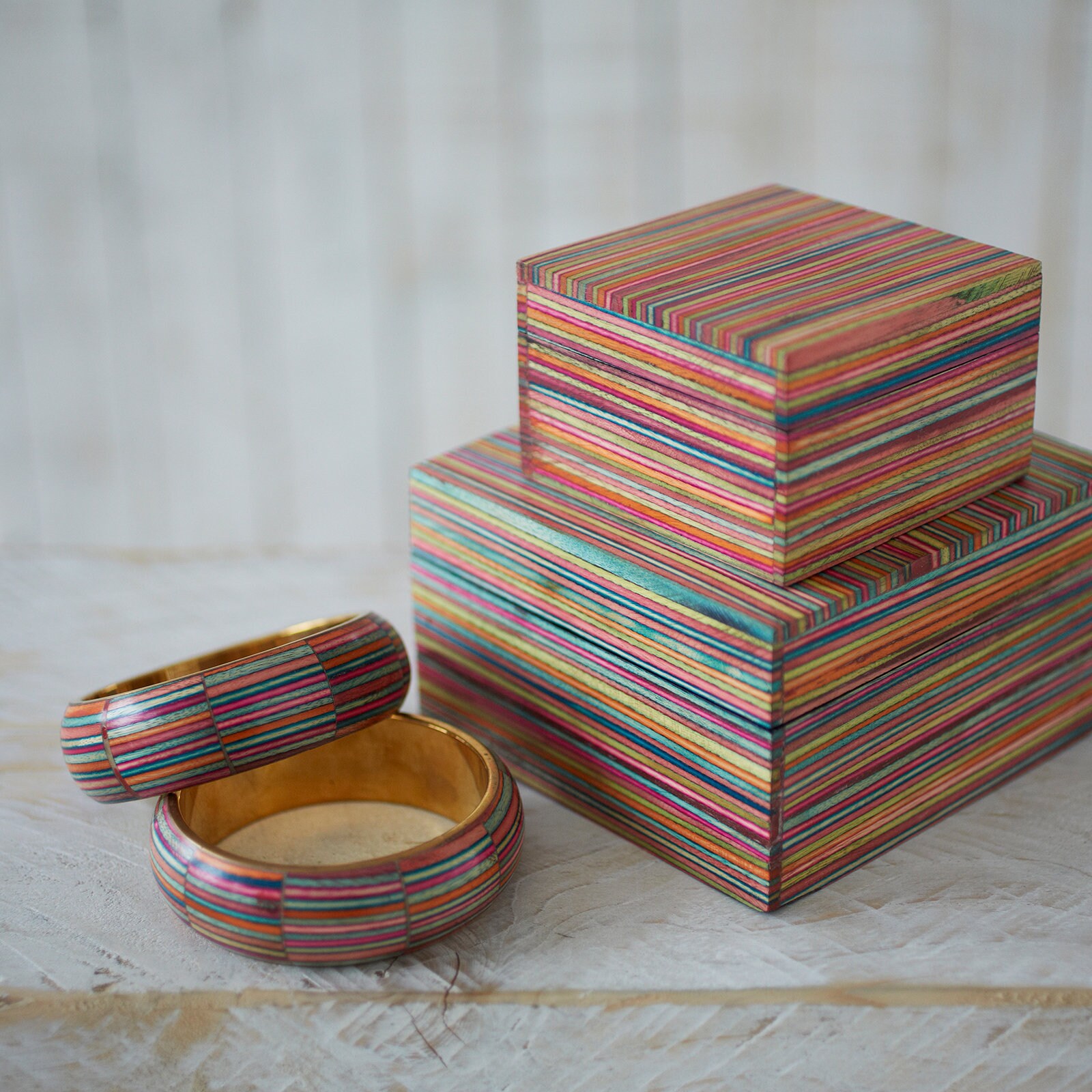 Multicoloured Mango Wood Trinket Box Jewelry Box Keepsake - Etsy
