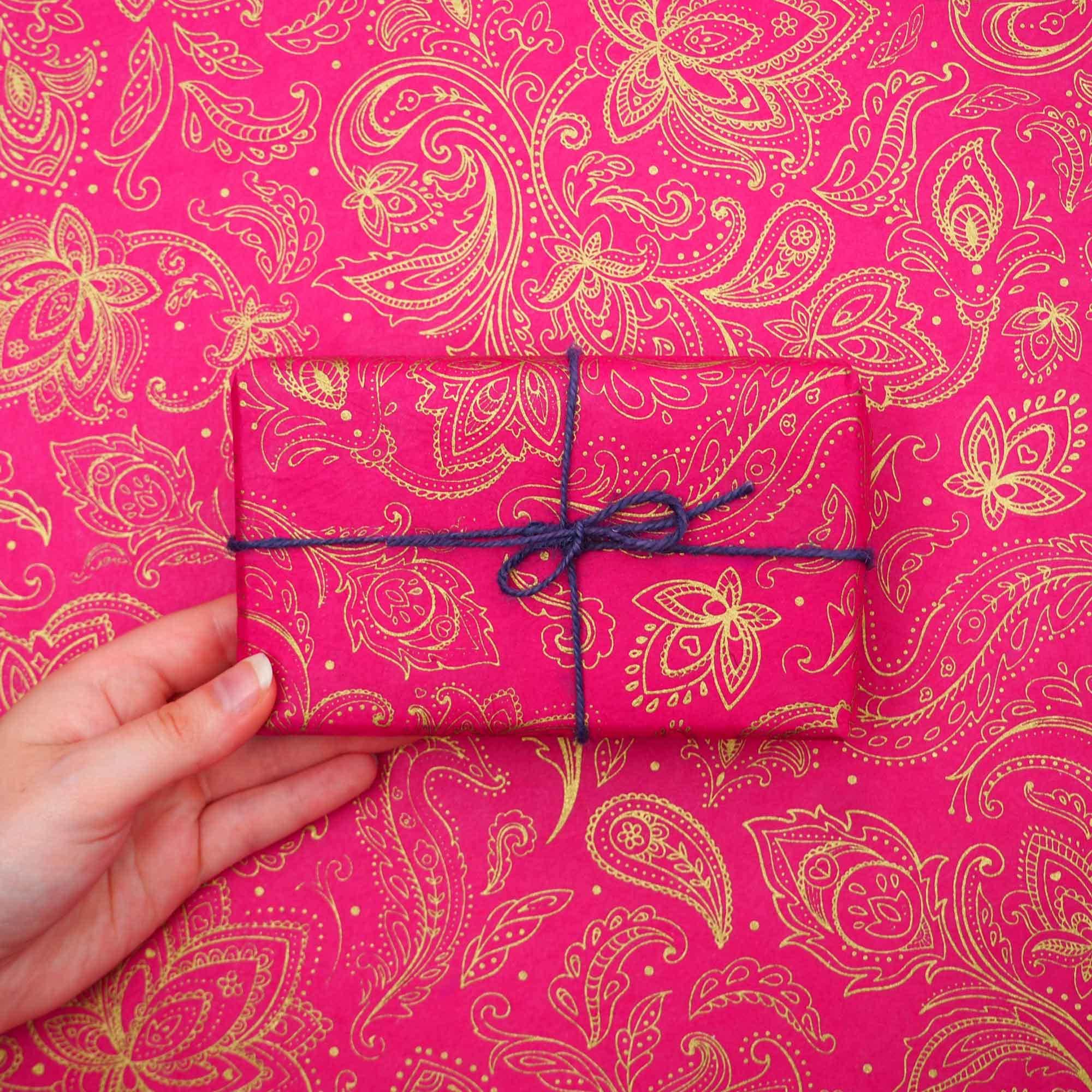 Paisley Lokta Gift Wrap - Handmade and Fair Trade - Responsibly Sourced ...