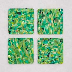 Set of 4 Recycled Plastic Square Coasters: Eco-friendly Drink Mats - Etsy