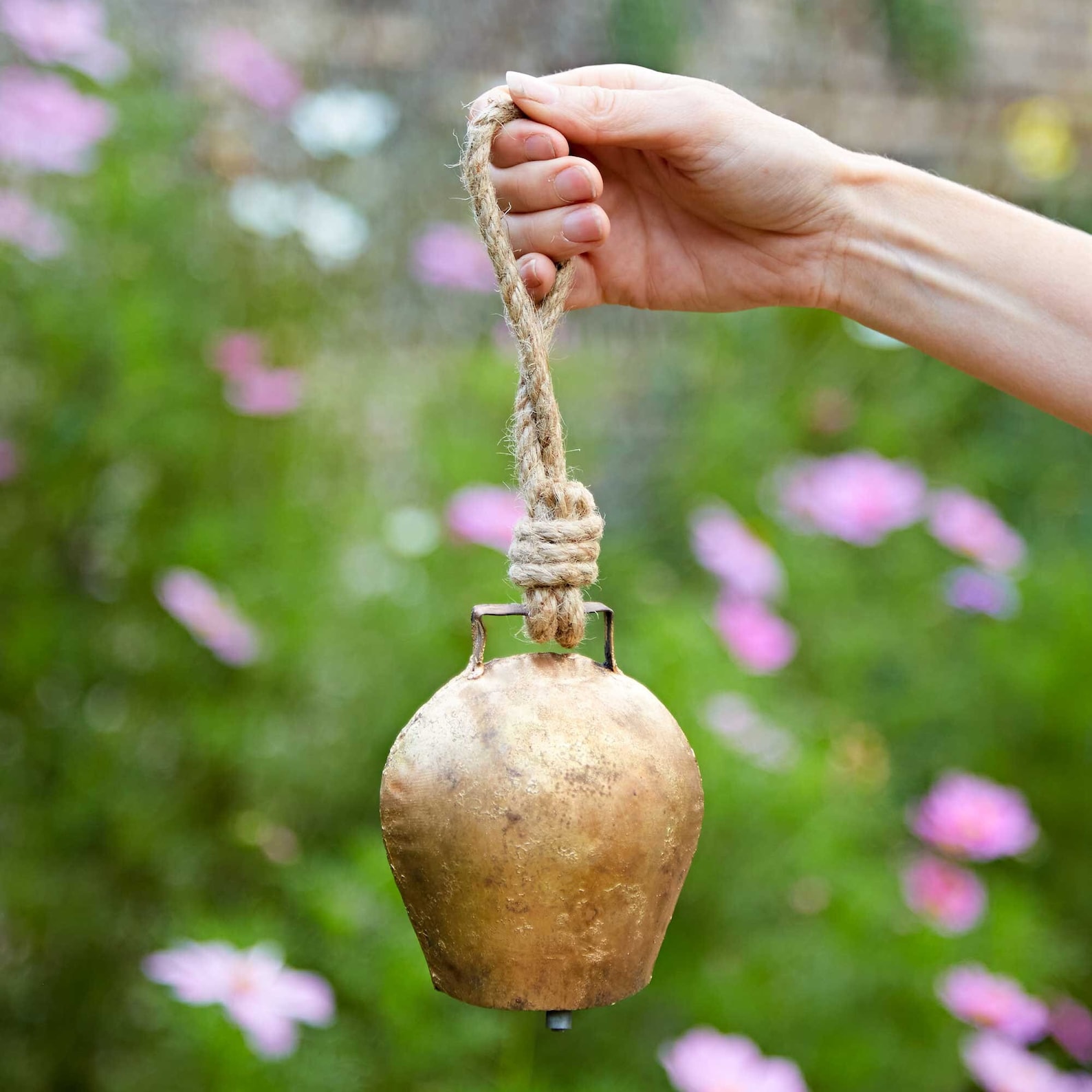 Handmade Gold Iron Cow Bell: Rustic Garden Decor - Etsy