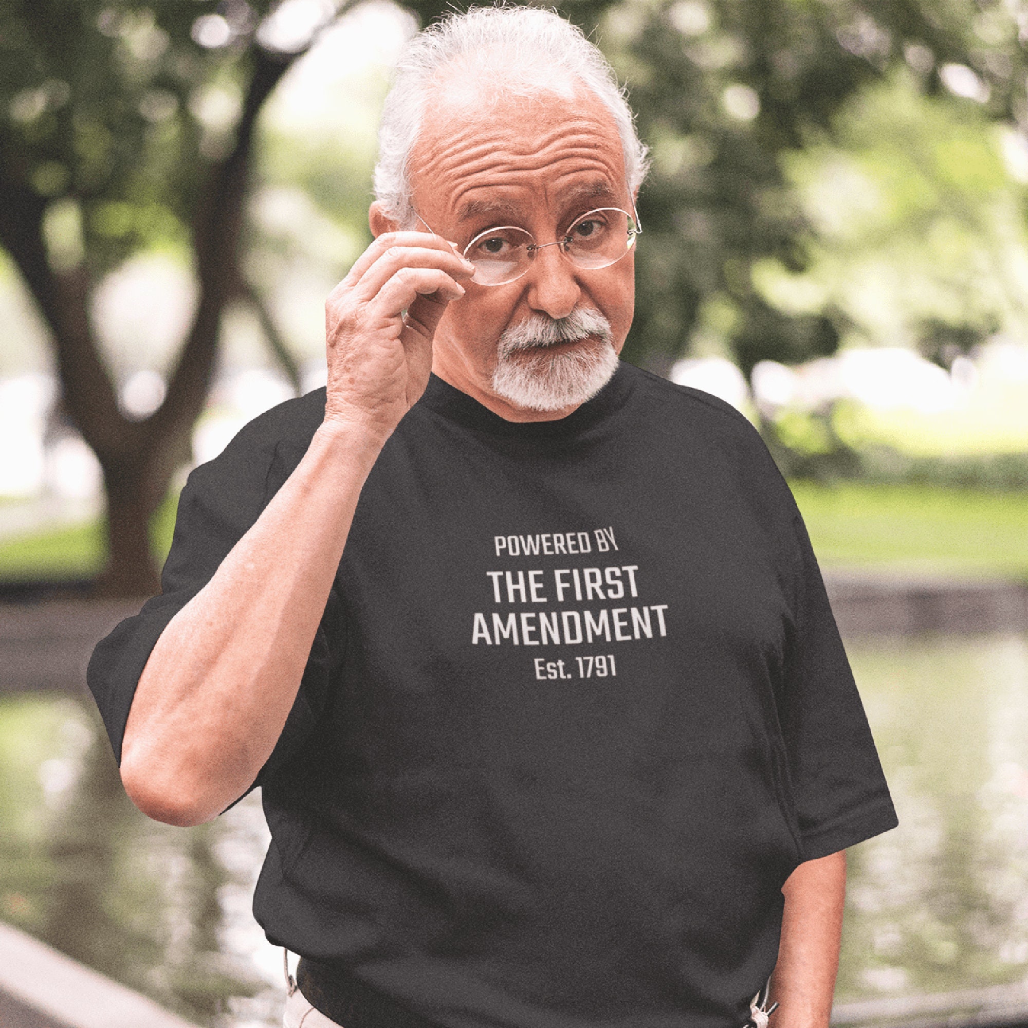 Powered by the First Amendment, Funny, Sarcastic T-shirts, Military ...