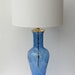 Vintage Italian Cornflower Blue Glass Lamp. - Etsy