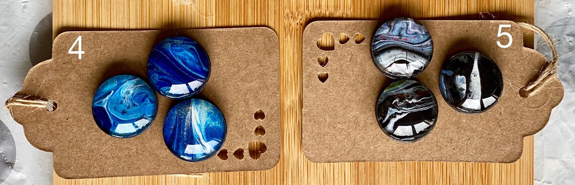 Fluid acrylic art magnets Colourful acrylic magnets Fridge | Etsy