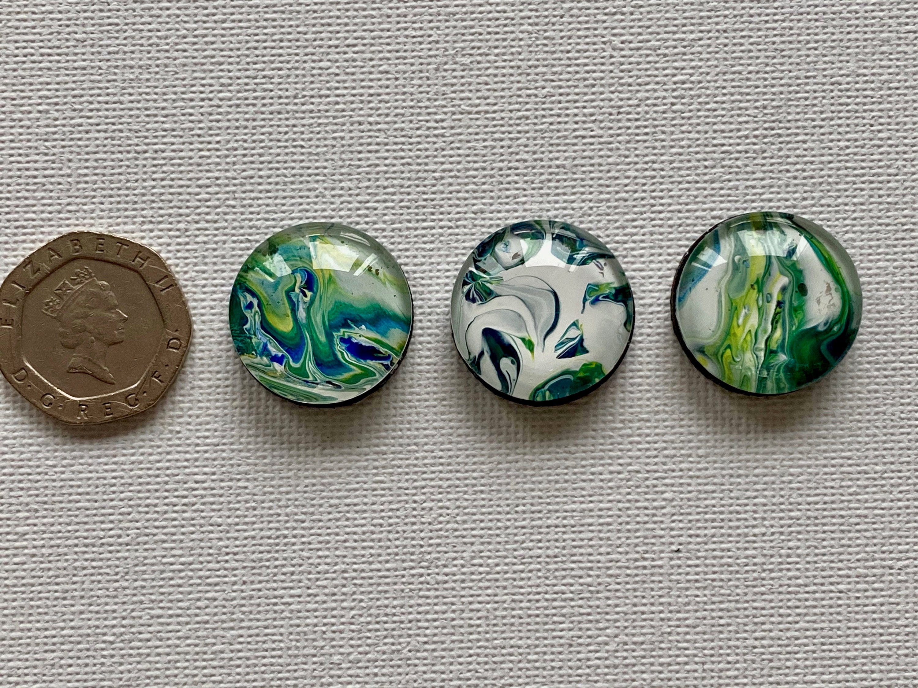 Fluid Acrylic Art Magnets: Colourful Fridge Magnets, Set of 3 - Etsy