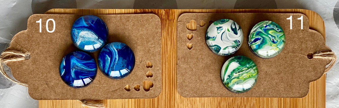 Fluid acrylic art magnets Colourful acrylic magnets Fridge | Etsy