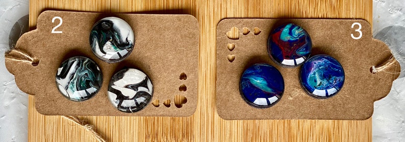 Fluid acrylic art magnets Colourful acrylic magnets Fridge | Etsy