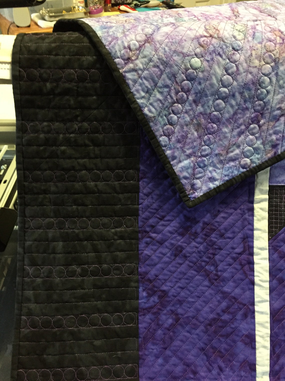 Beautiful Purple Labyrinth Quilt, Handmade - Etsy