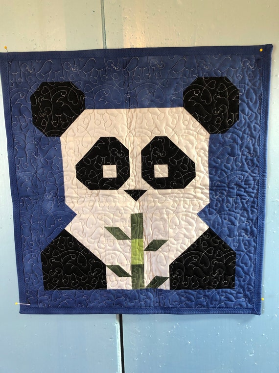 Panda Bear Square Quilted Handmade | Etsy