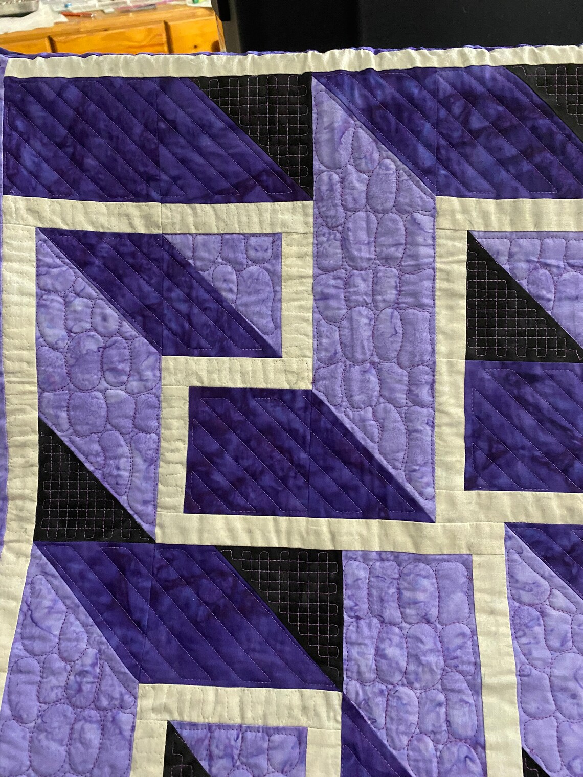Beautiful Purple Labyrinth Quilt, Handmade - Etsy