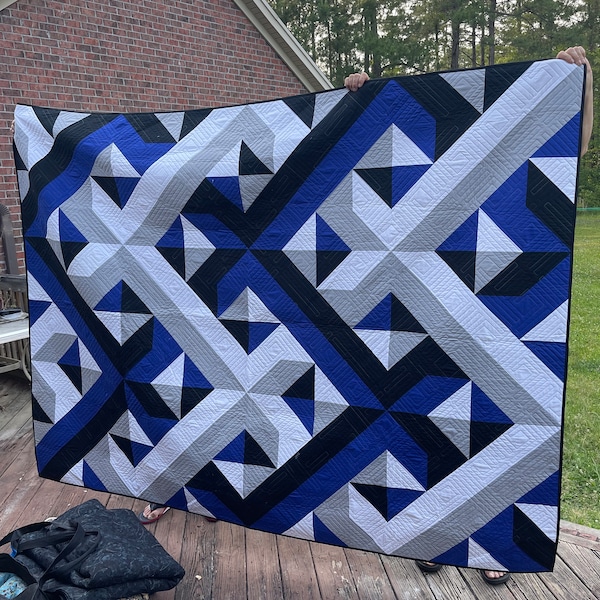 Geometric Quilt - Etsy