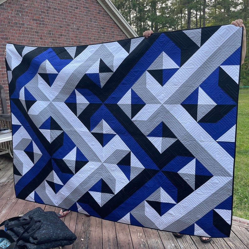 Geometric Quilt - Etsy