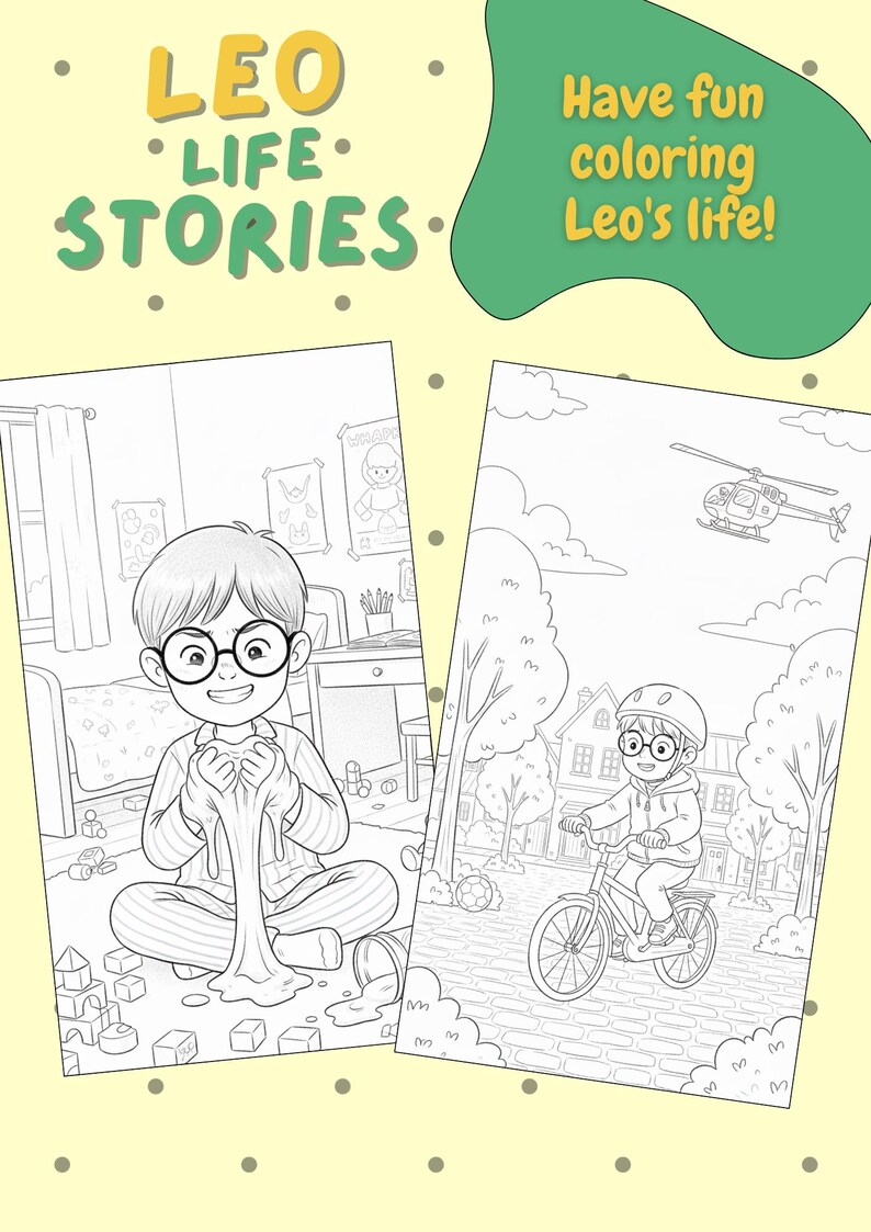 10 Coloring Pages/printable/easy Coloring Book for Kids, Leo Life ...