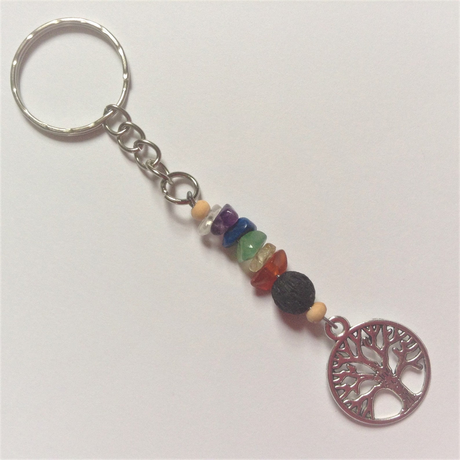 Tree of Life Keyring Handbag Charm 7 Chakra Gemstone Crystal - Etsy