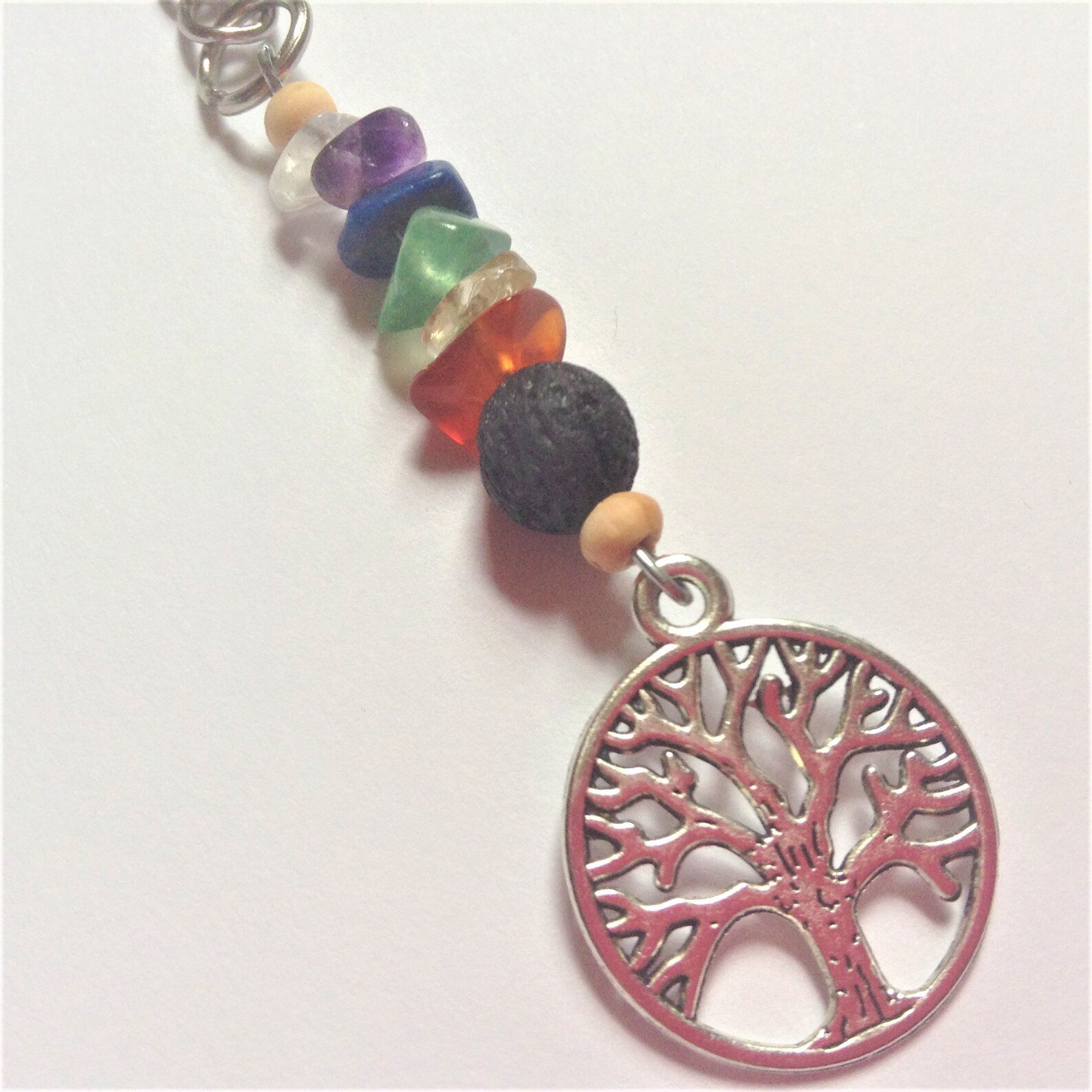 Tree of Life Keyring Handbag Charm 7 Chakra Gemstone Crystal - Etsy