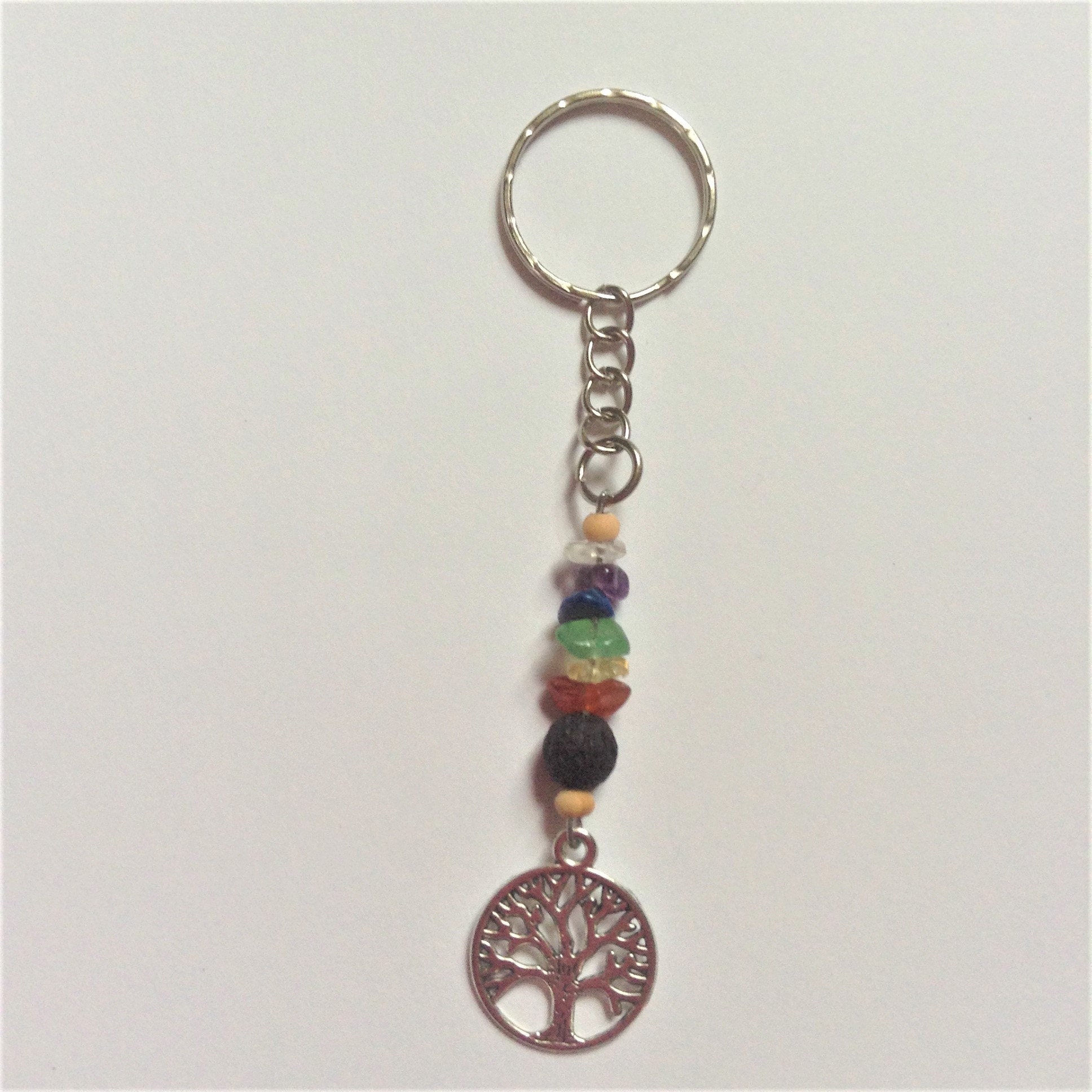 Tree of Life Keyring Handbag Charm 7 Chakra Gemstone Crystal - Etsy