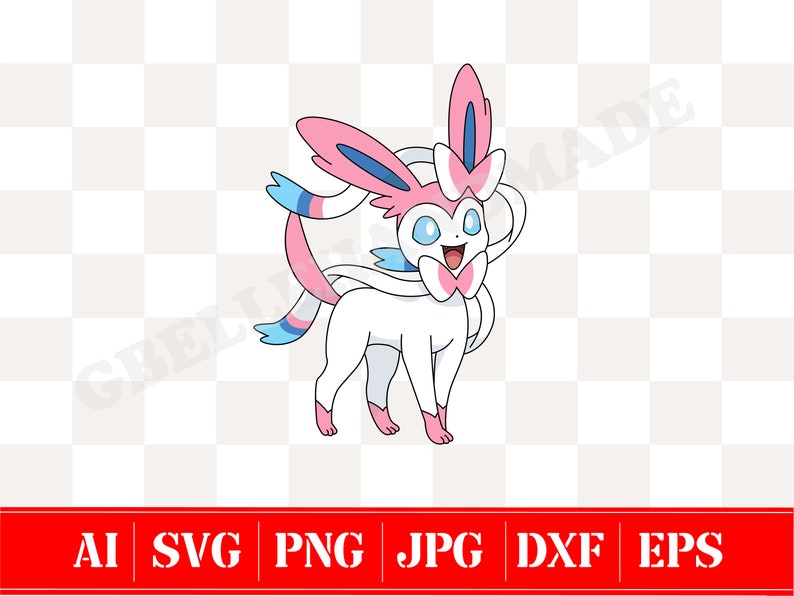 Sylveon Evee Vector Svg Ai Eps Jpg Png Svg Dxf Files - Etsy Australia