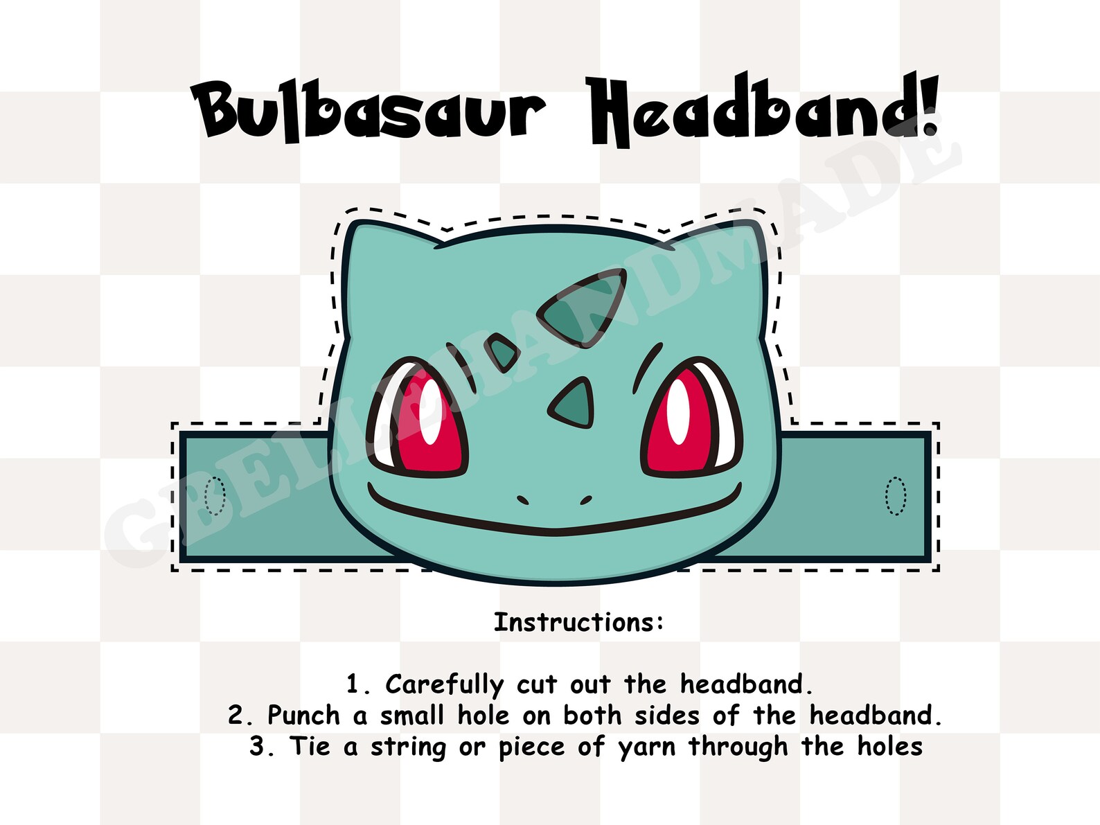 Bulbasaur Headband Vector Svg Ai Eps Jpg Png Svg Dxf - Etsy