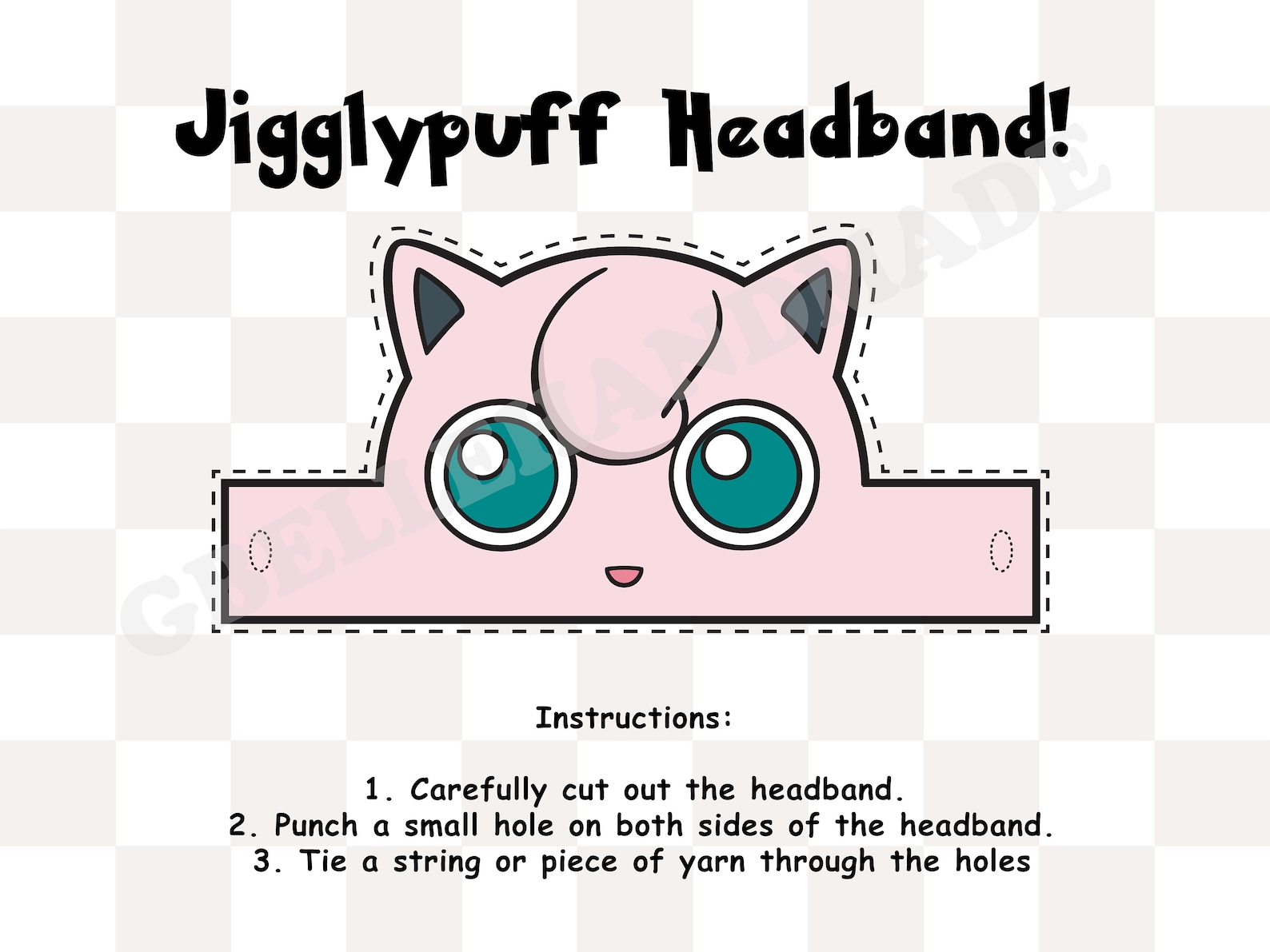 Jigglypuff Headband Vector Svg Ai Eps Jpg Png Svg Dxf - Etsy