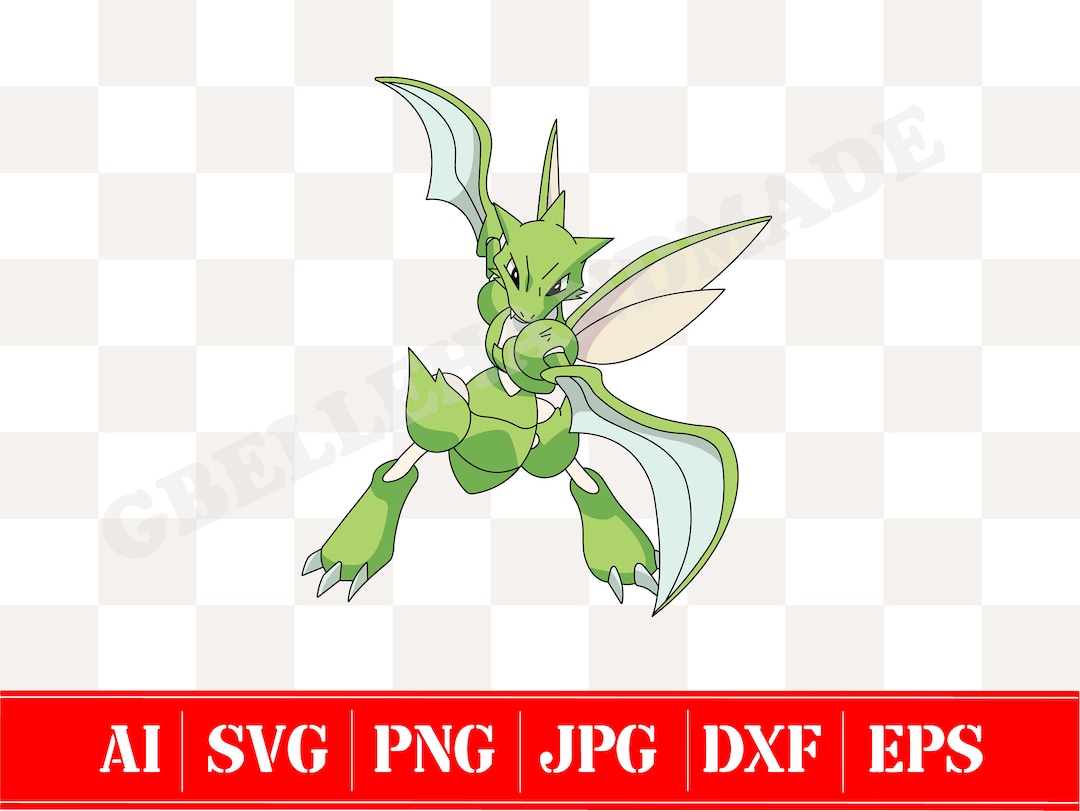 Scyther Vector Svg Ai, Eps, Jpg, Png, Svg, Dxf, Files for Cricut ...
