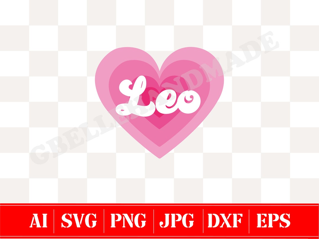 Leo Pink Heart Zodiac Y2k Sign Svg Y2K Astrology Horoscope Svg - Etsy