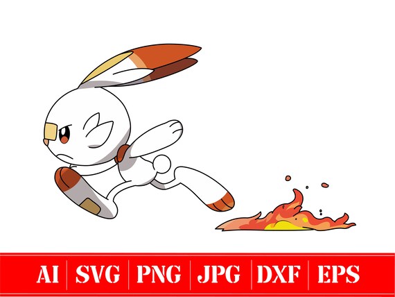 Scorbunny Vector Svg Ai Eps Jpg Png Svg Dxf Files for - Etsy Norway