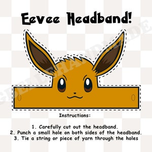 Eevee Headband Vector Svg · Ai, Eps, Jpg, Png, Svg, Dxf, Files for ...