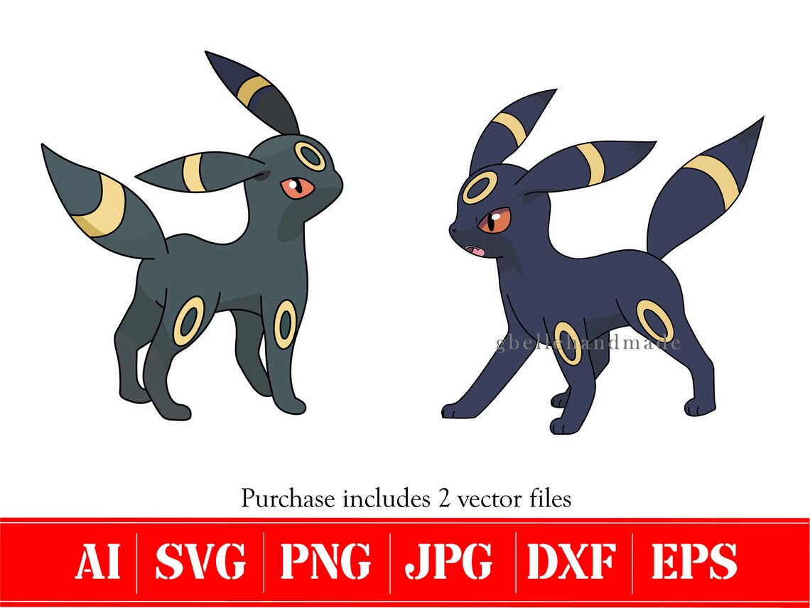 Umbreon Svg Umbreon Vector Svg Ai Eps Jpg Png Svg - Etsy