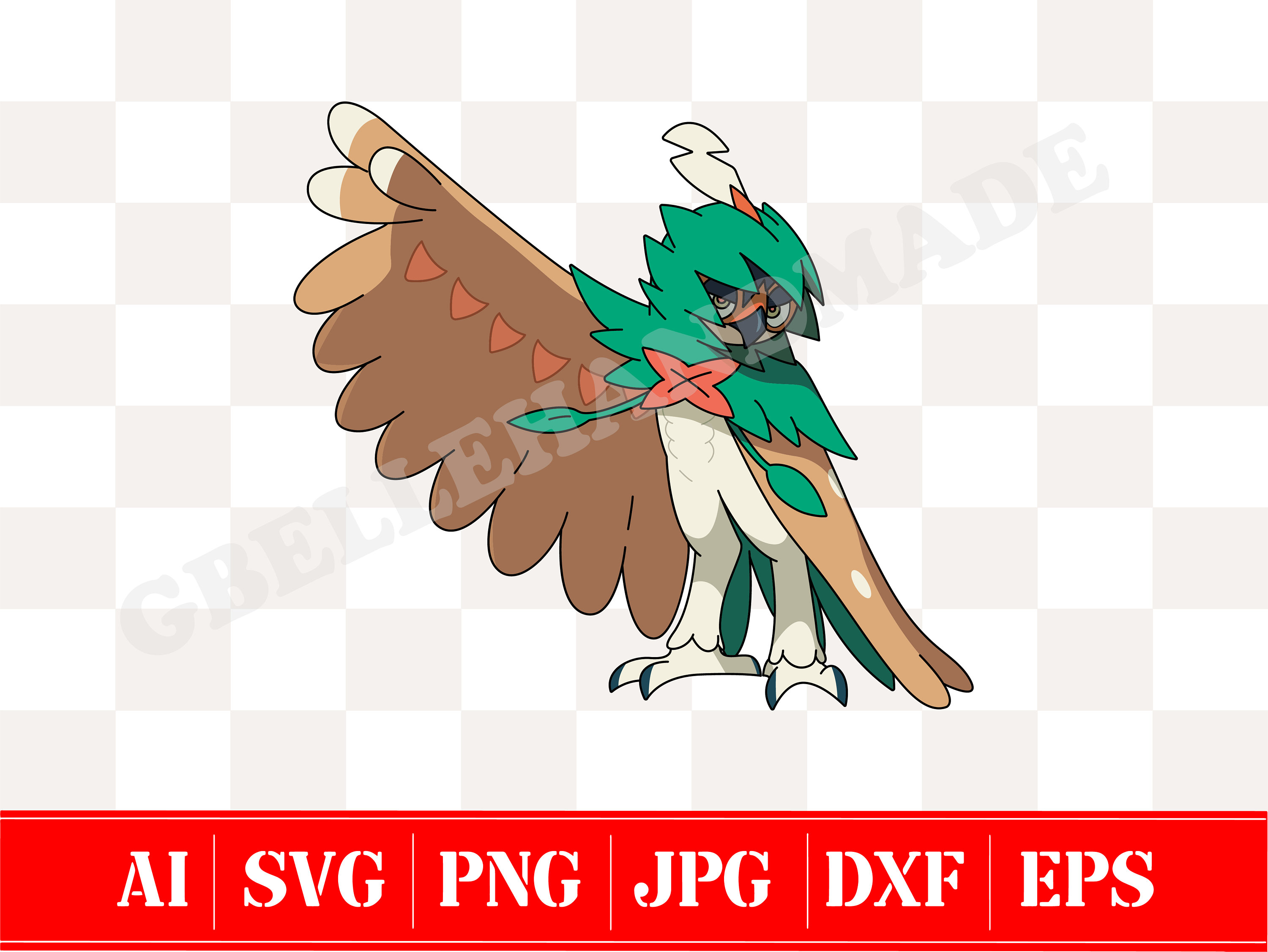 Decidueye Vector Svg Ai Eps Jpg Png Svg Dxf Files for - Etsy Norway