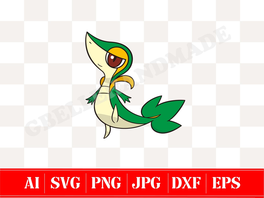 Snivy Vector Svg Ai, Eps, Jpg, Png, Svg, Dxf, Files for Cricut Machine ...