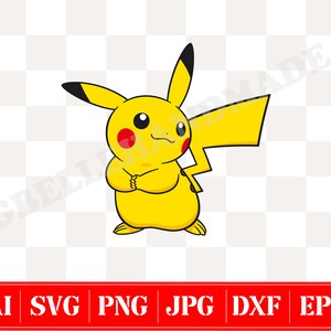 Pikachu Vector Svg Ai, Eps, Jpg, Png, Svg, Dxf, Files for Cricut ...