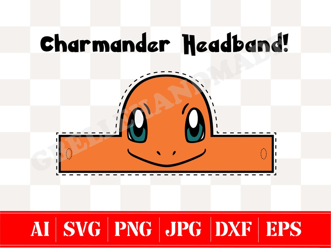 Charmander Headband Vector Svg Ai, Eps, Jpg, Png, Svg, Dxf, Files for ...