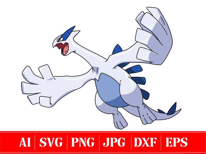 Lugia Vector Svg Ai Eps Jpg Png Svg Dxf Files for - Etsy Israel