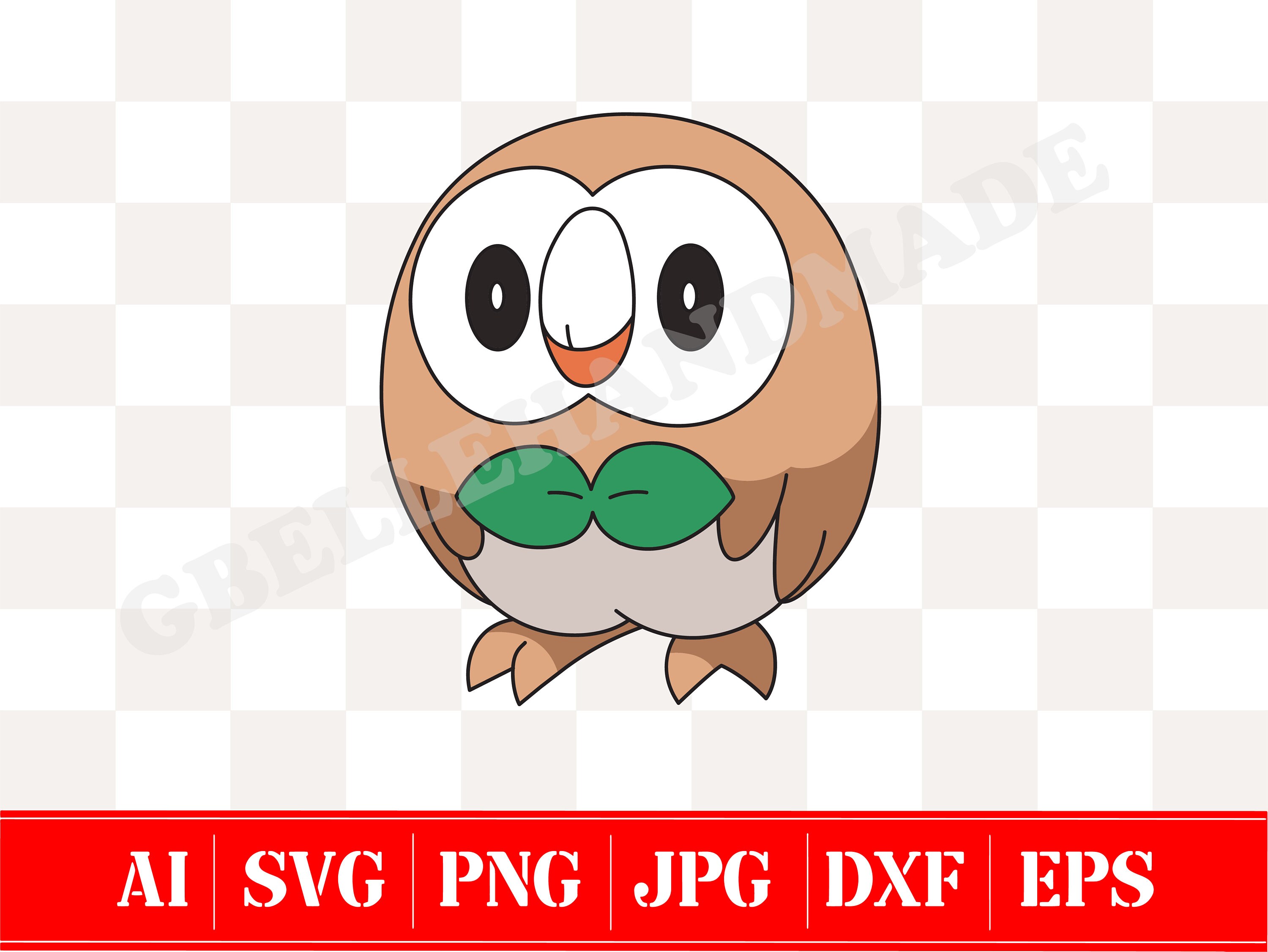 Rowlet Vector Svg Ai Eps Jpg Png Svg Dxf Files for - Etsy Australia