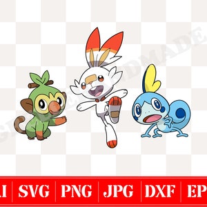Scorbunny , Grookey and Sobble Svg Bundle Svg Ai, Eps, Jpg, Png, Svg ...