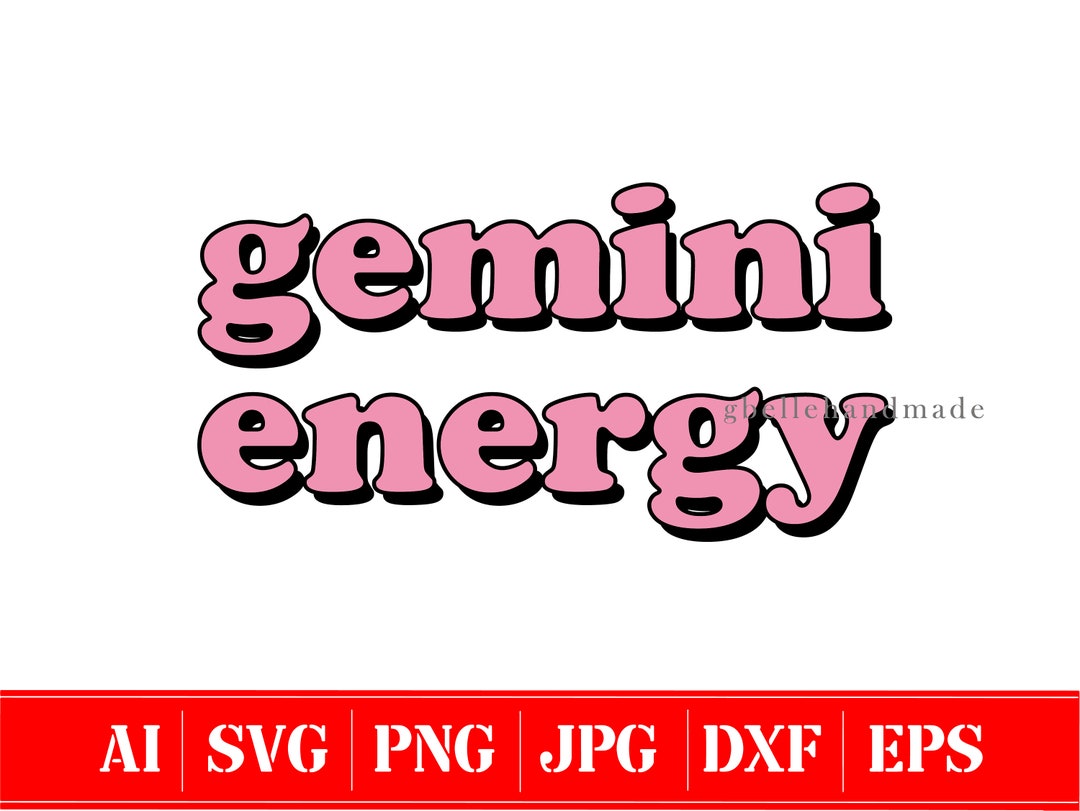 Gemini Energy Horoscope Baddie Font Svg Gemini Retro Y2k Svg - Etsy Israel