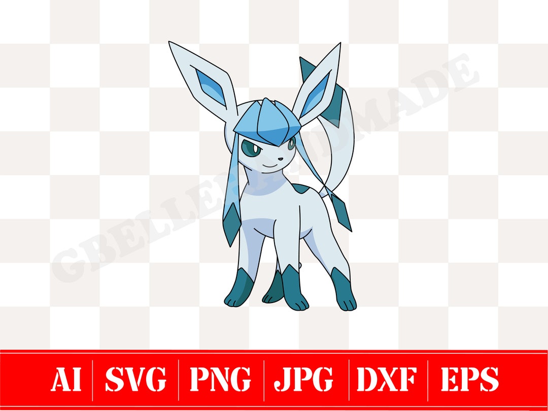 Glaceon Evee Vector Svg Ai, Eps, Jpg, Png, Svg, Dxf, Files for Cricut ...