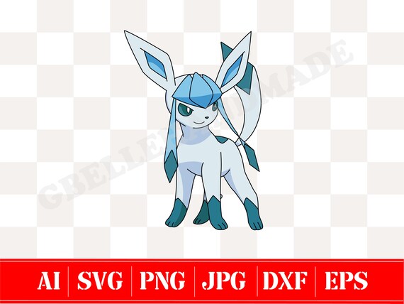 Glaceon Evee Vector Svg Ai Eps Jpg Png Svg Dxf Files - Etsy