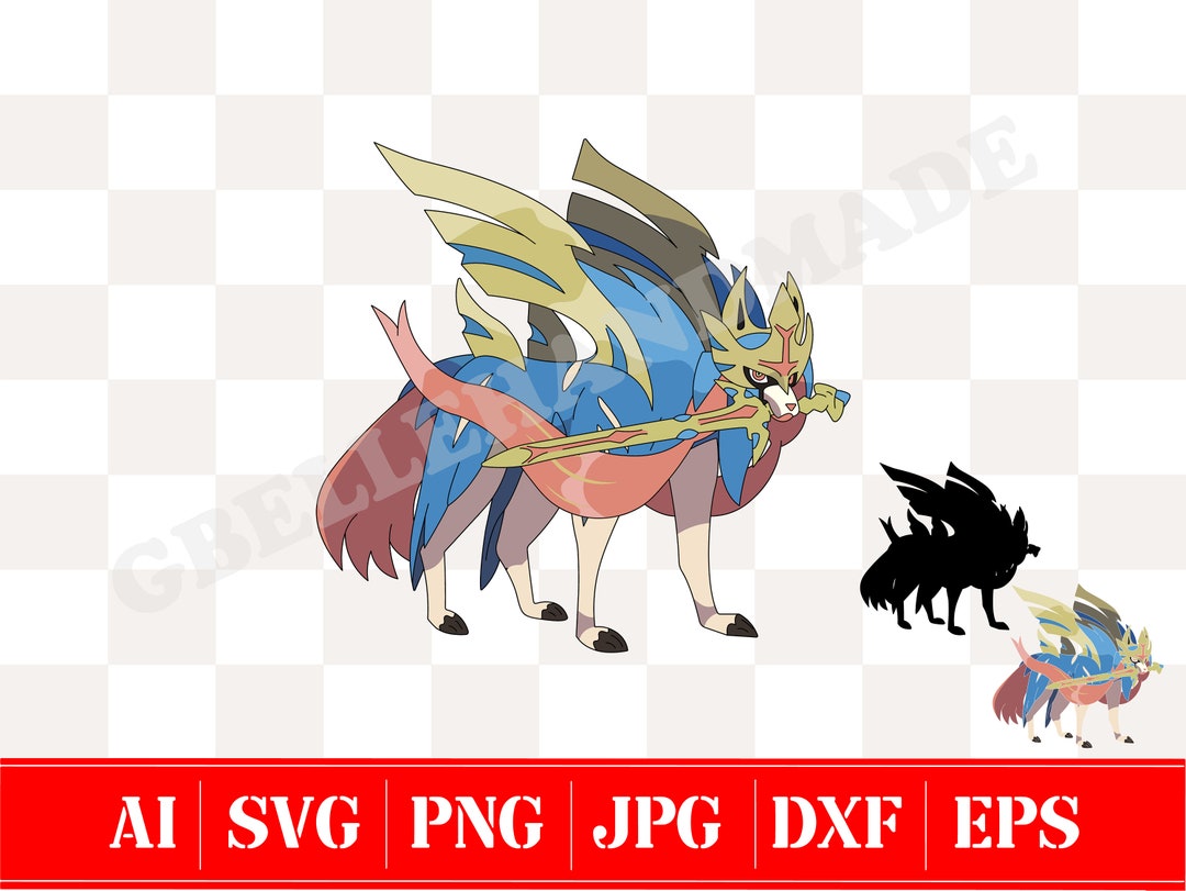 Zacian Vector Svg · Ai, Eps, Jpg, Png, Svg, Dxf, Files for Cricut ...