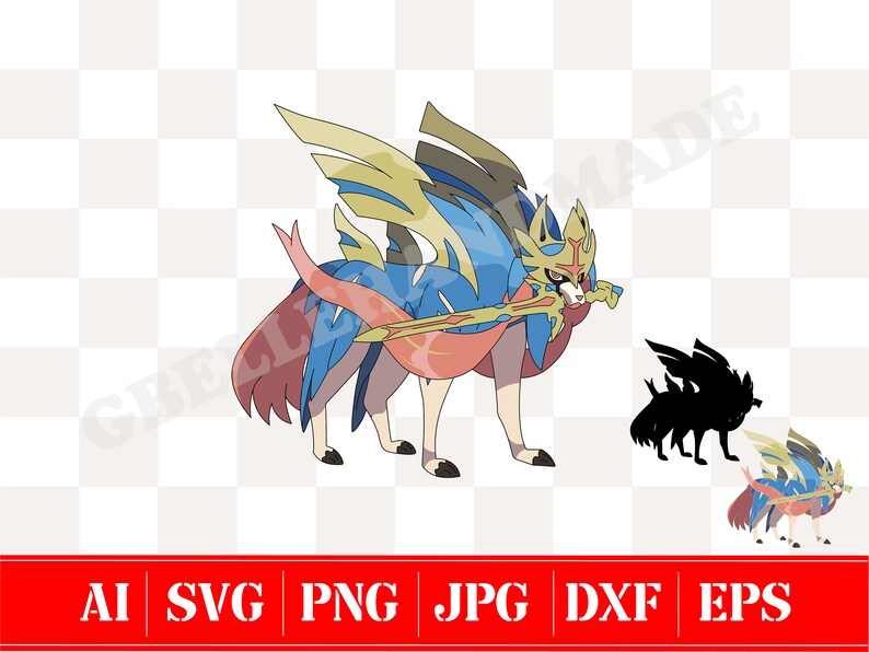 Zacian Vector Svg Ai Eps Jpg Png Svg Dxf Files for - Etsy