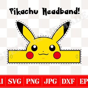 Pikachu Headband Vector Svg · Ai, Eps, Jpg, Png, Svg, Dxf, Files for ...