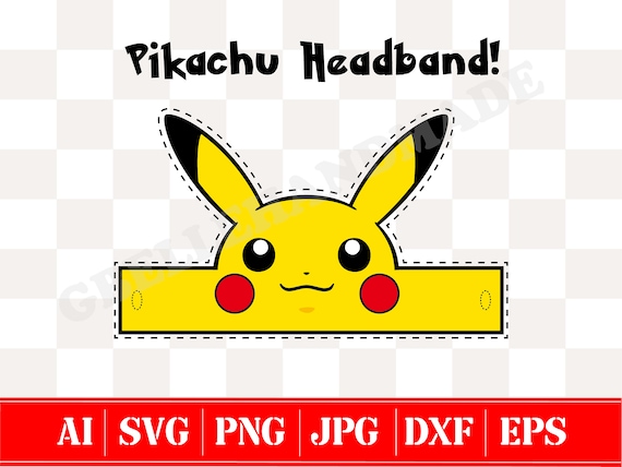 Pikachu Headband Vector Svg Ai Eps Jpg Png Svg Dxf - Etsy