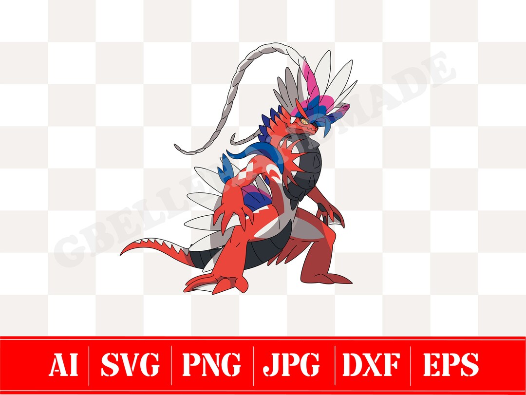 Koraidon Vector Svg · Ai, Eps, Jpg, Png, Svg, Dxf, Files for Cricut ...