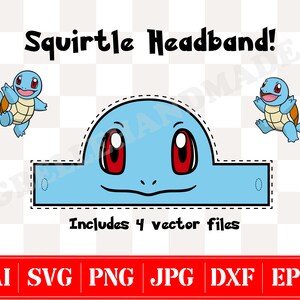 Squirtle Headband Vector Svg Squirtle Vector Bunddle Svg Ai, Eps, Jpg ...