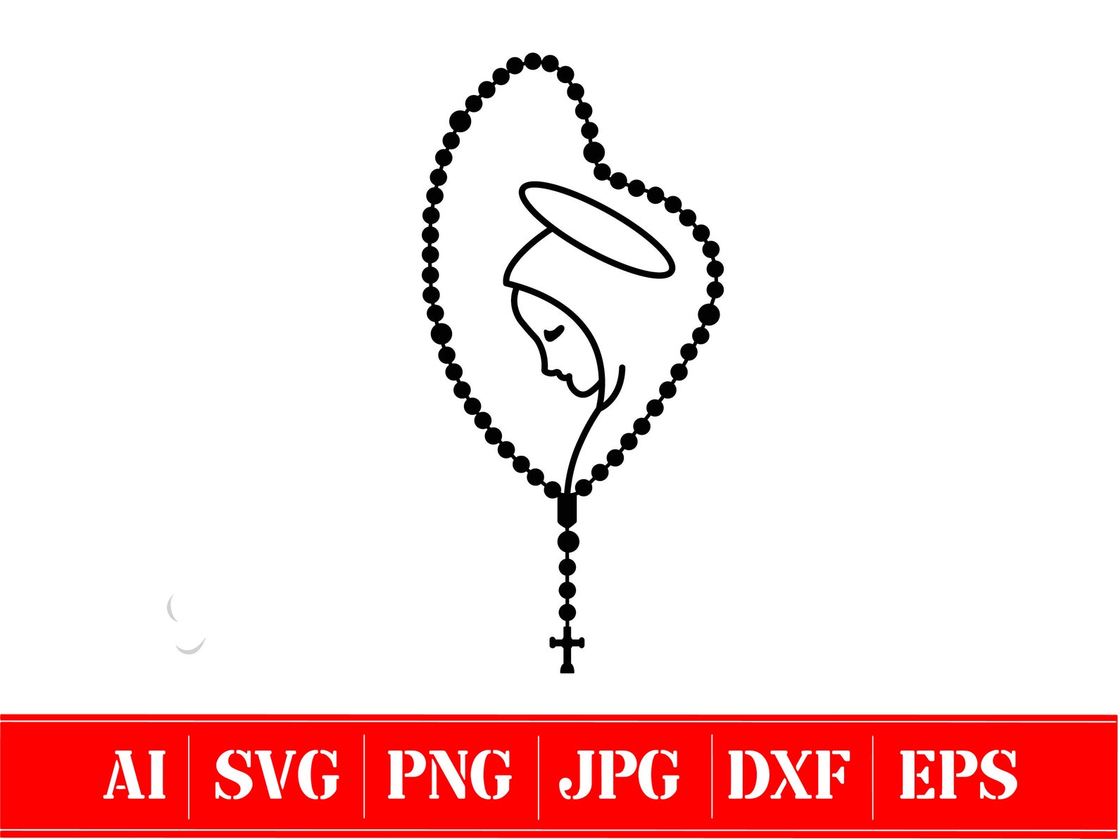 Our Lady Rosary Svg Mary Rosary Svg Rosary Svg Ai Eps - Etsy