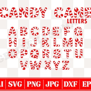 Candy Cane Font Svg · Candyland Font Svg · Chritsmas Font SVG · Ai, Eps ...