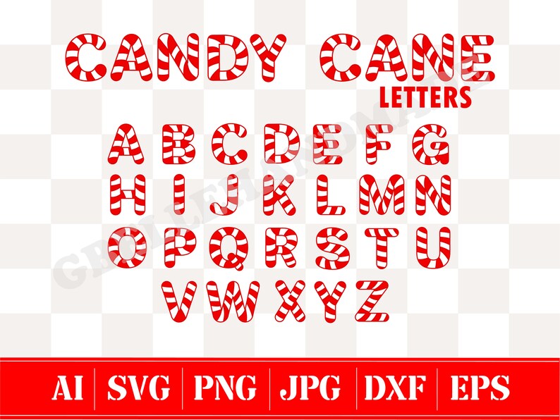 Candy Cane Font Svg Candyland Font Svg Candy Letters SVG - Etsy Canada