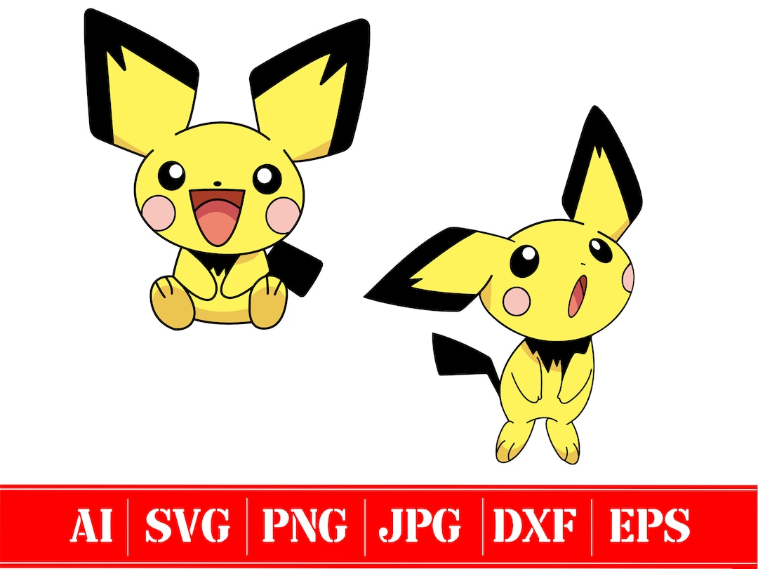 Pichu Svg Pikachu Vector Svg Ai, Eps, Jpg, Png, Svg, Dxf, Files for ...