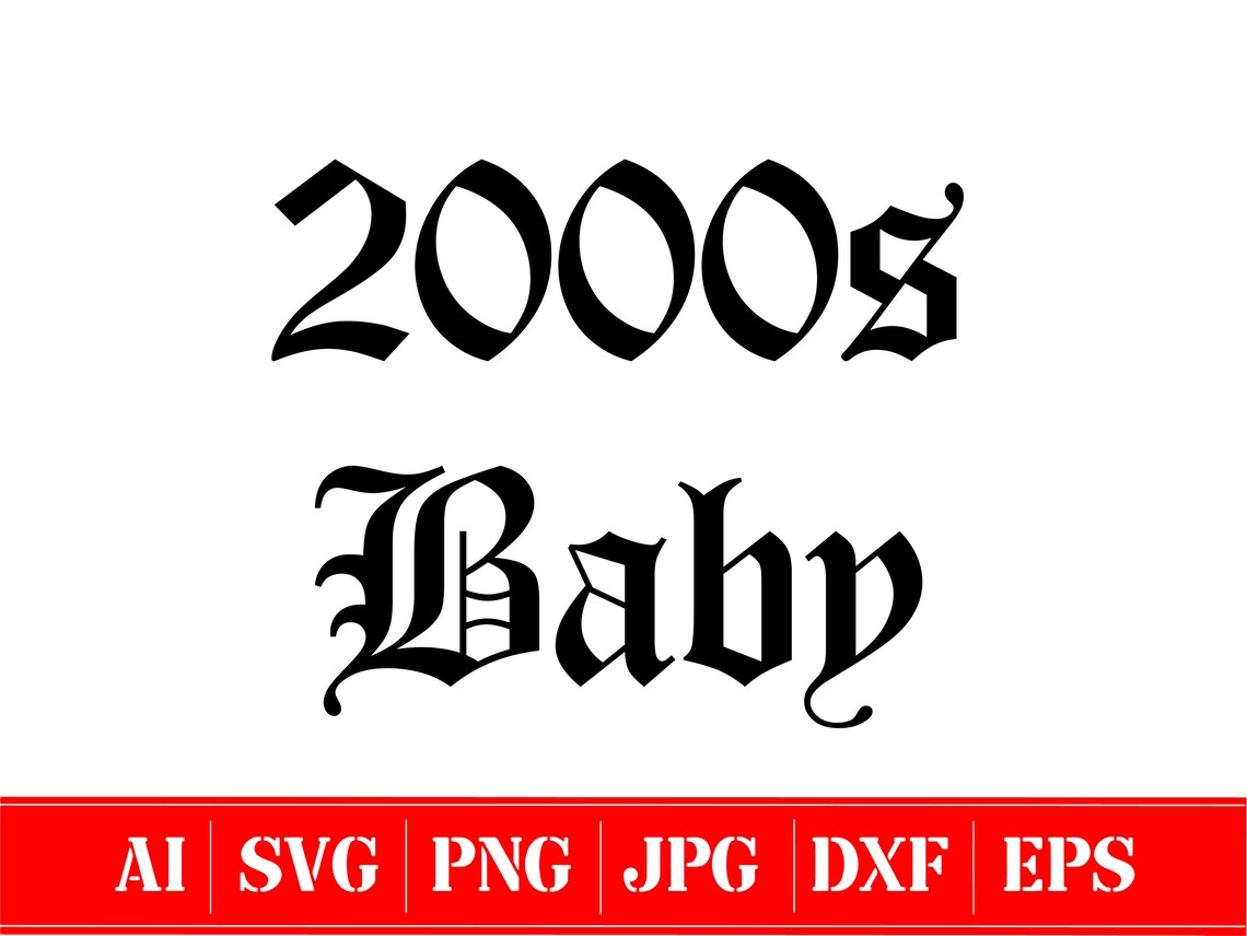 2000s Baby Y2k Svg Silhouette Svg Ai Eps Jpg Png Svg - Etsy