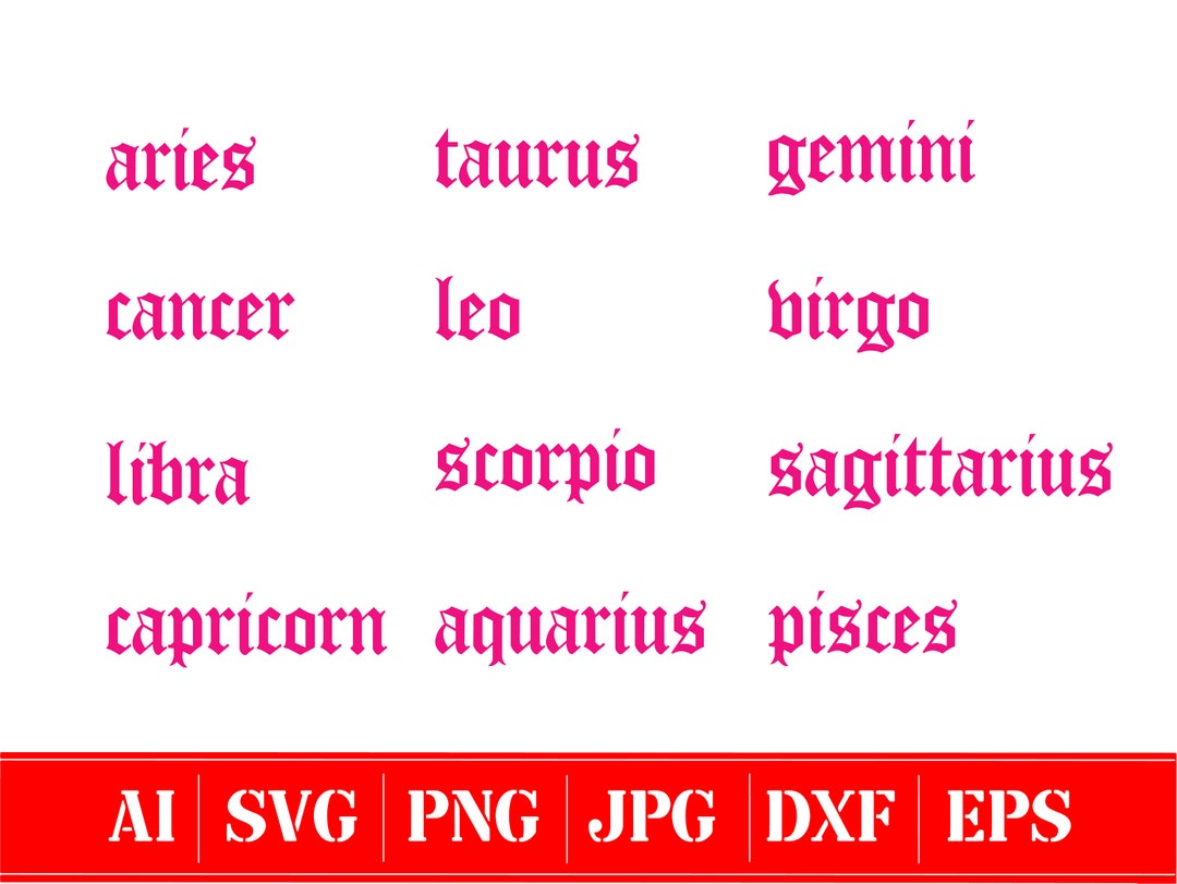Retro Horoscope Font Svg zodiac Horoscope Retro Y2K Font Svg - Etsy